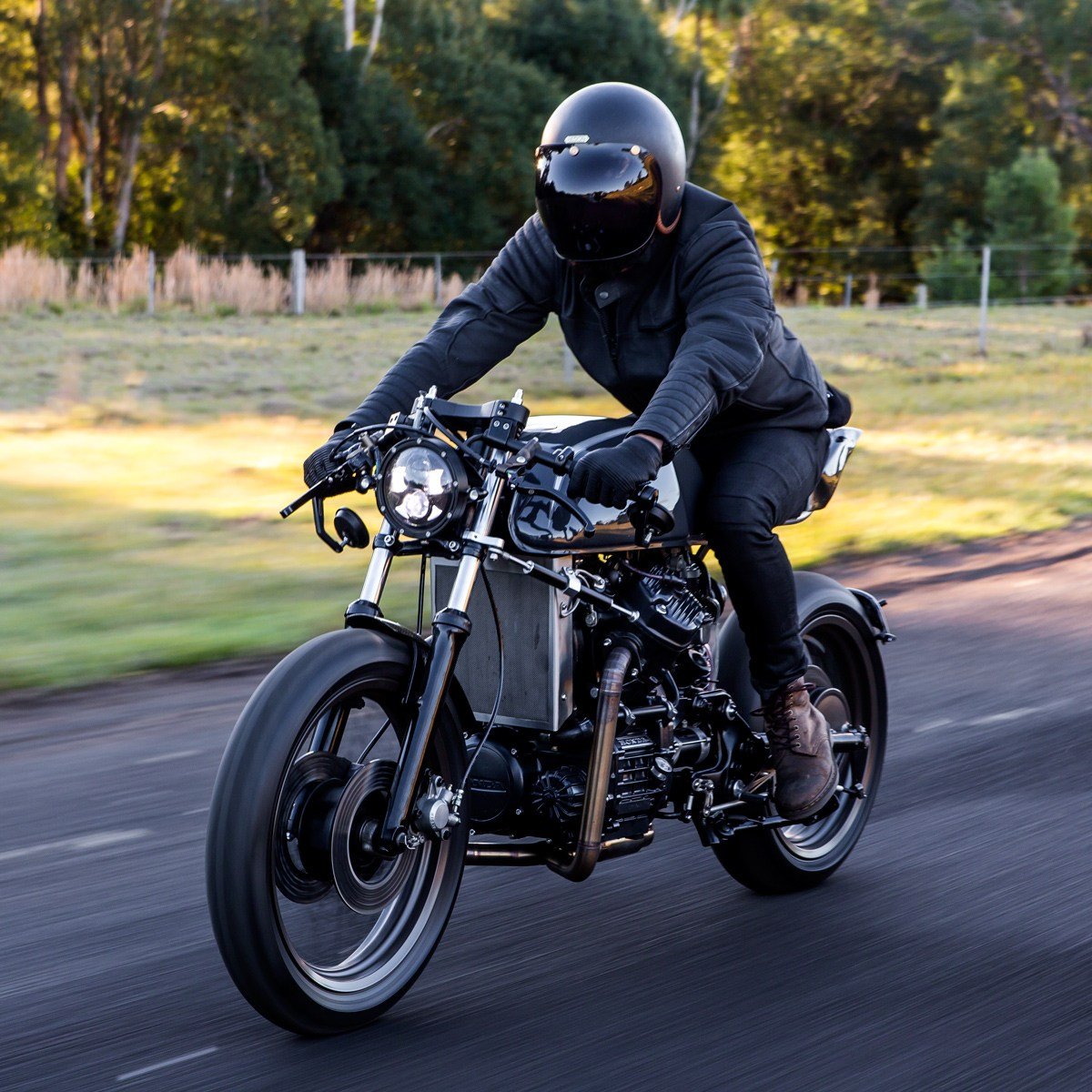 Rearset install on a Honda CX500