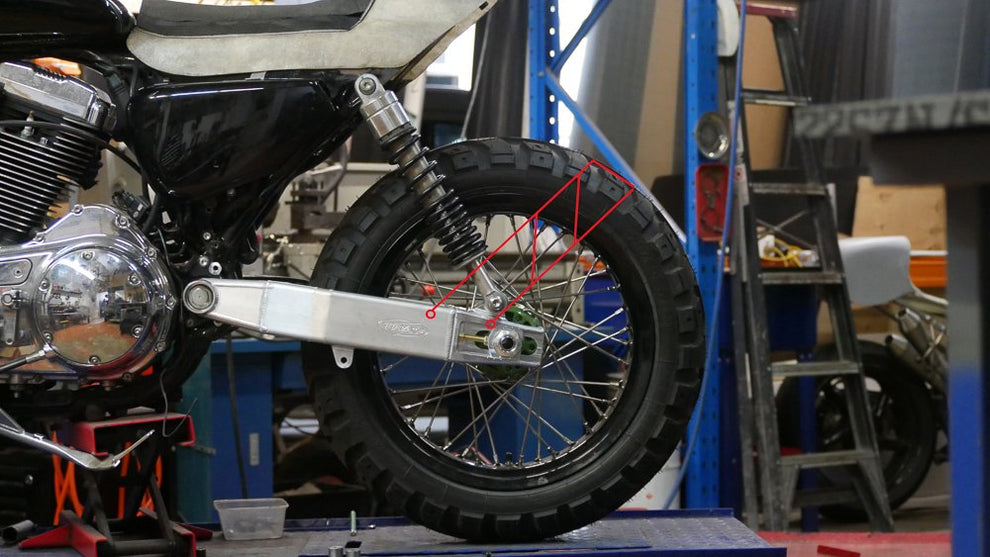 Cafe Racer swingarm mount license plate bracket