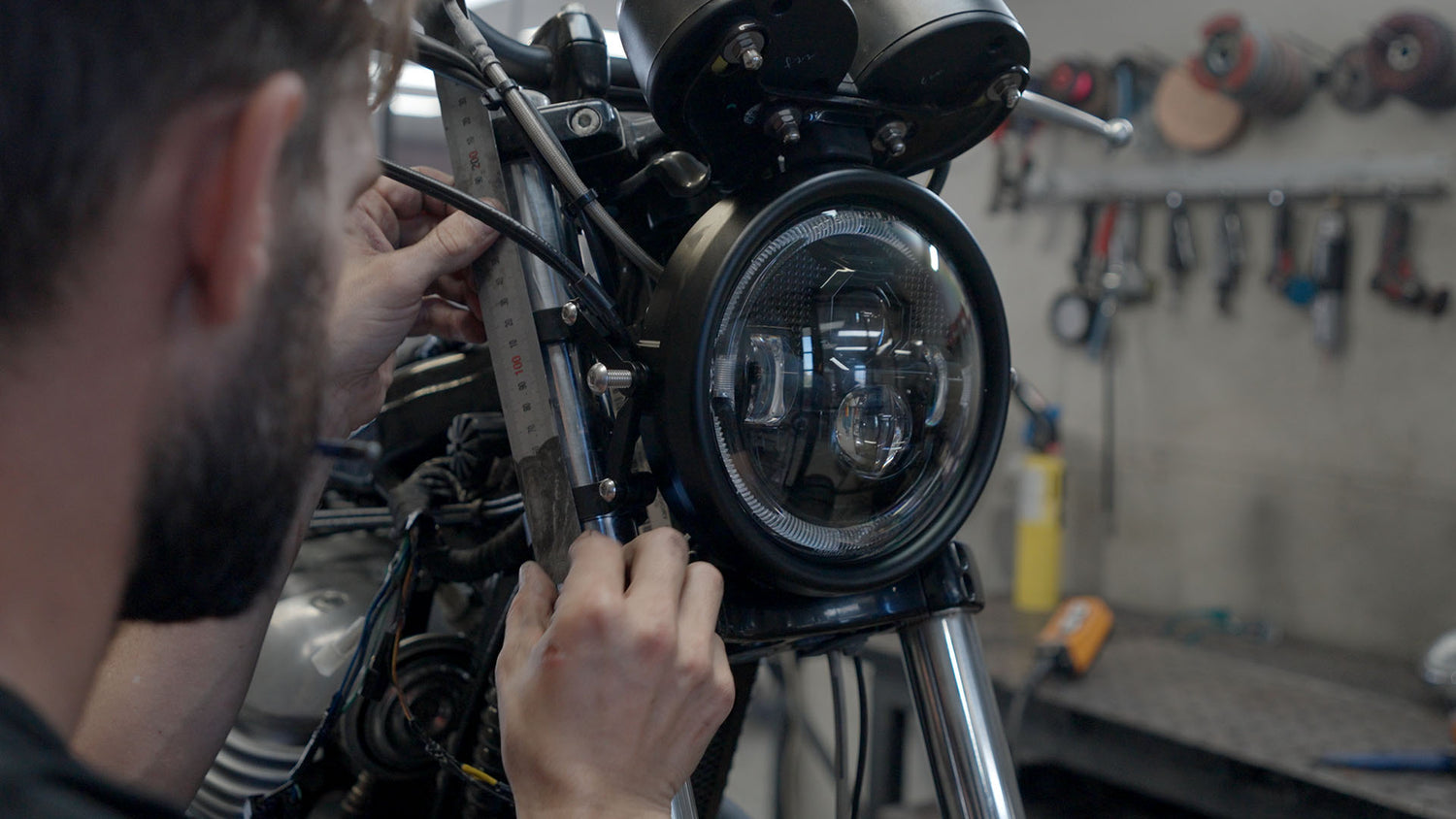 How to install an LED Headlight on any Cafe Racer, Scrambler, or Chopp